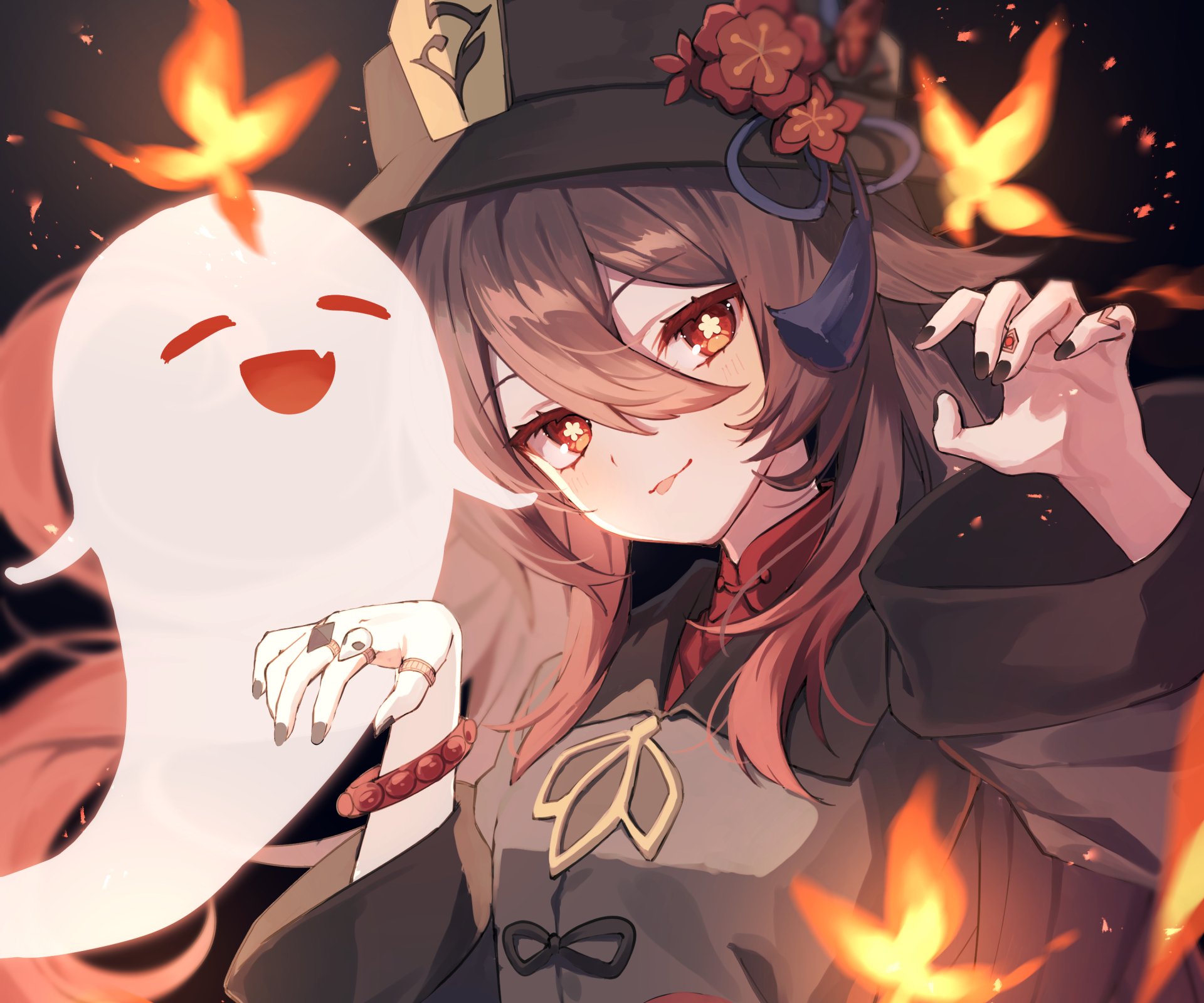 Hu Tao HD Wallpaper – Genshin Impact’s Fiery Spirit in Stunning Detail ...