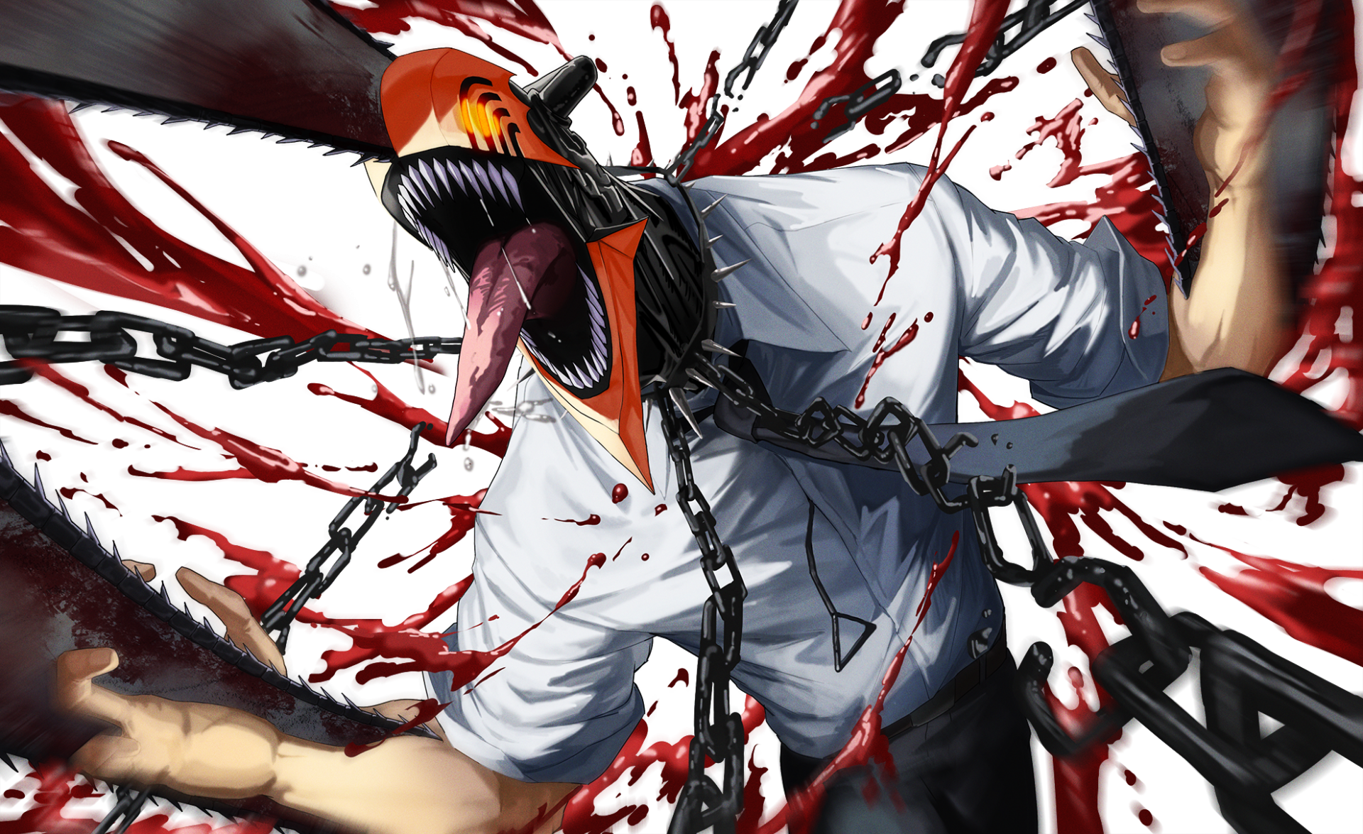 Denji Unleashed: Chainsaw Man Anime HD Wallpaper by マンデイ | 1977x1210 ...