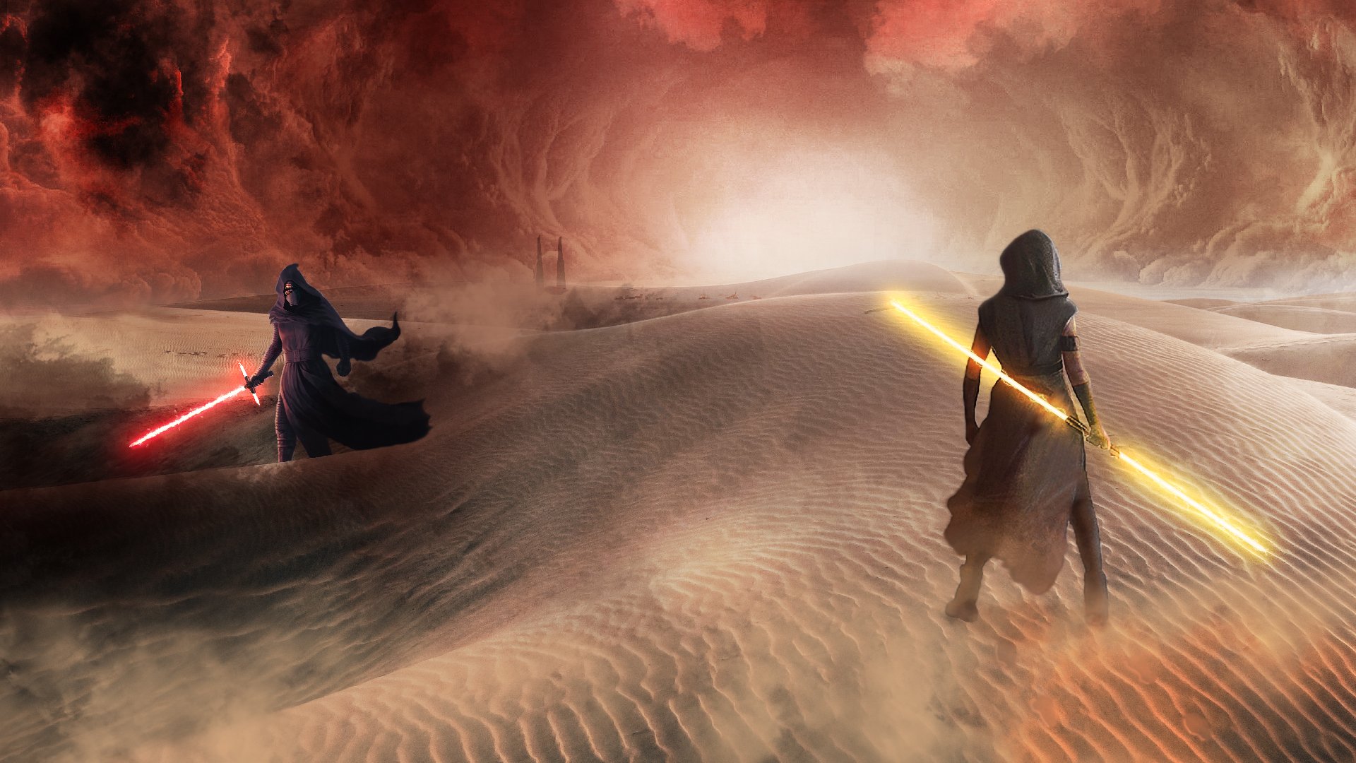 Download Kylo Ren Rey (Star Wars) Sci Fi Star Wars HD Wallpaper