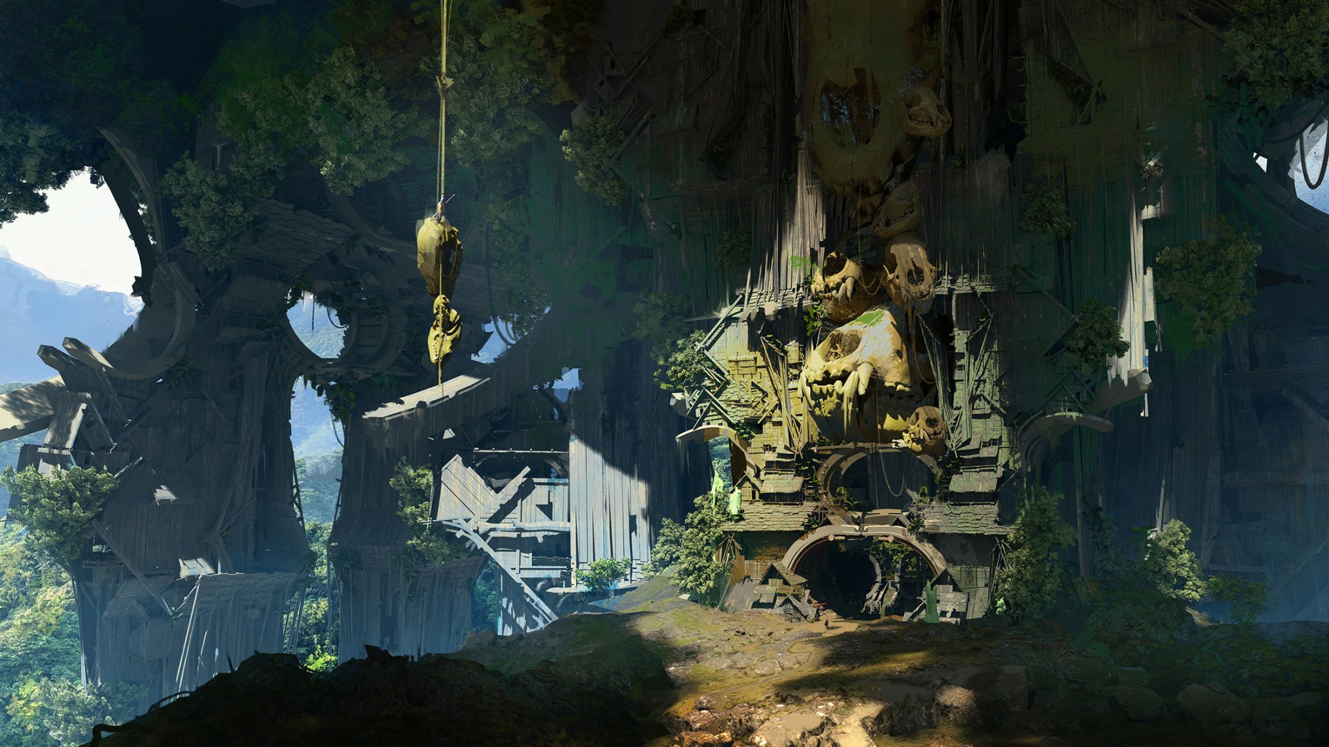 Enchanted Ruins: A Fantasy Building HD Wallpaper by Sebastian Luca