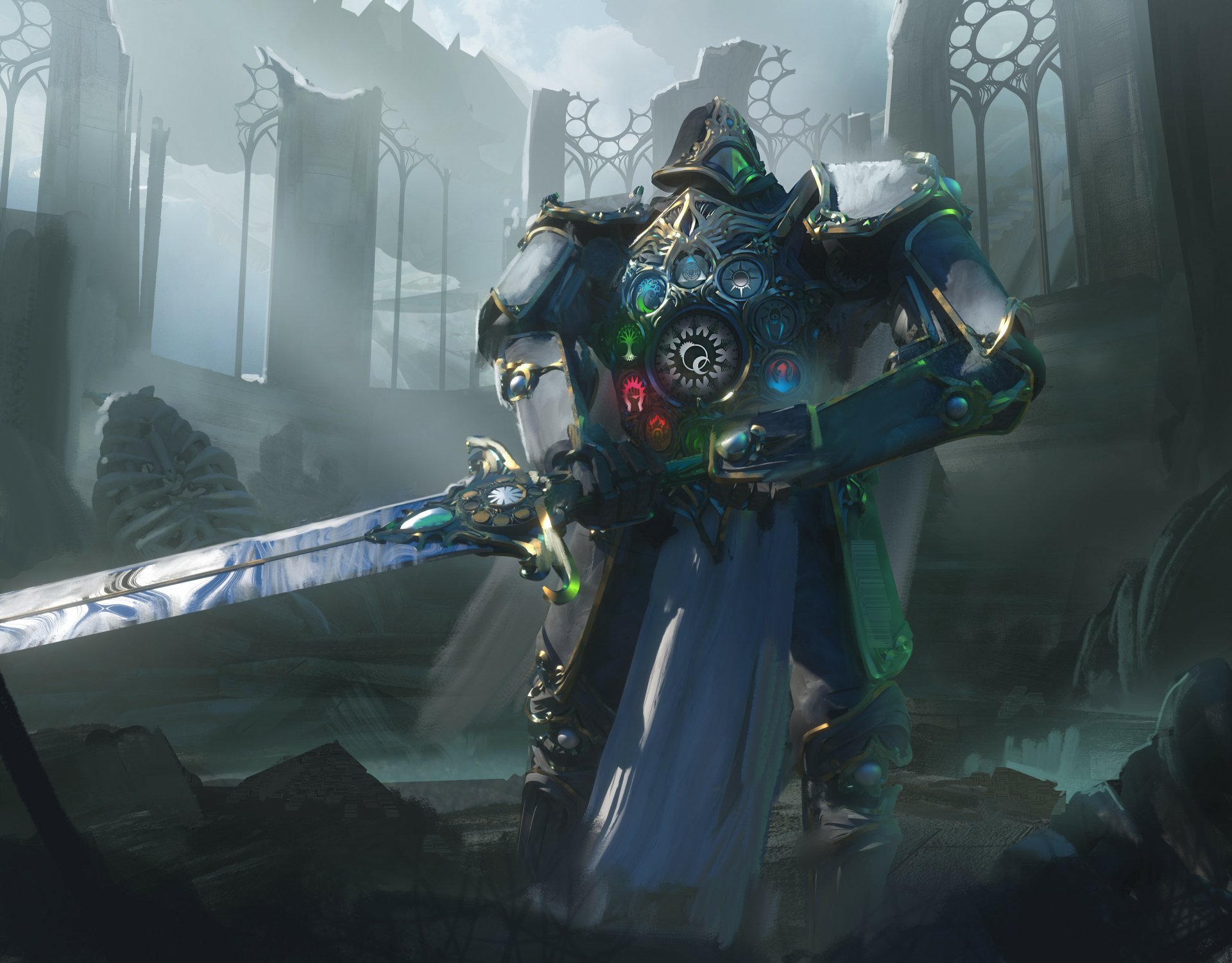 4K Ultra HD Fantasy Knight: The Illuminated Guardian by Leon Tukker