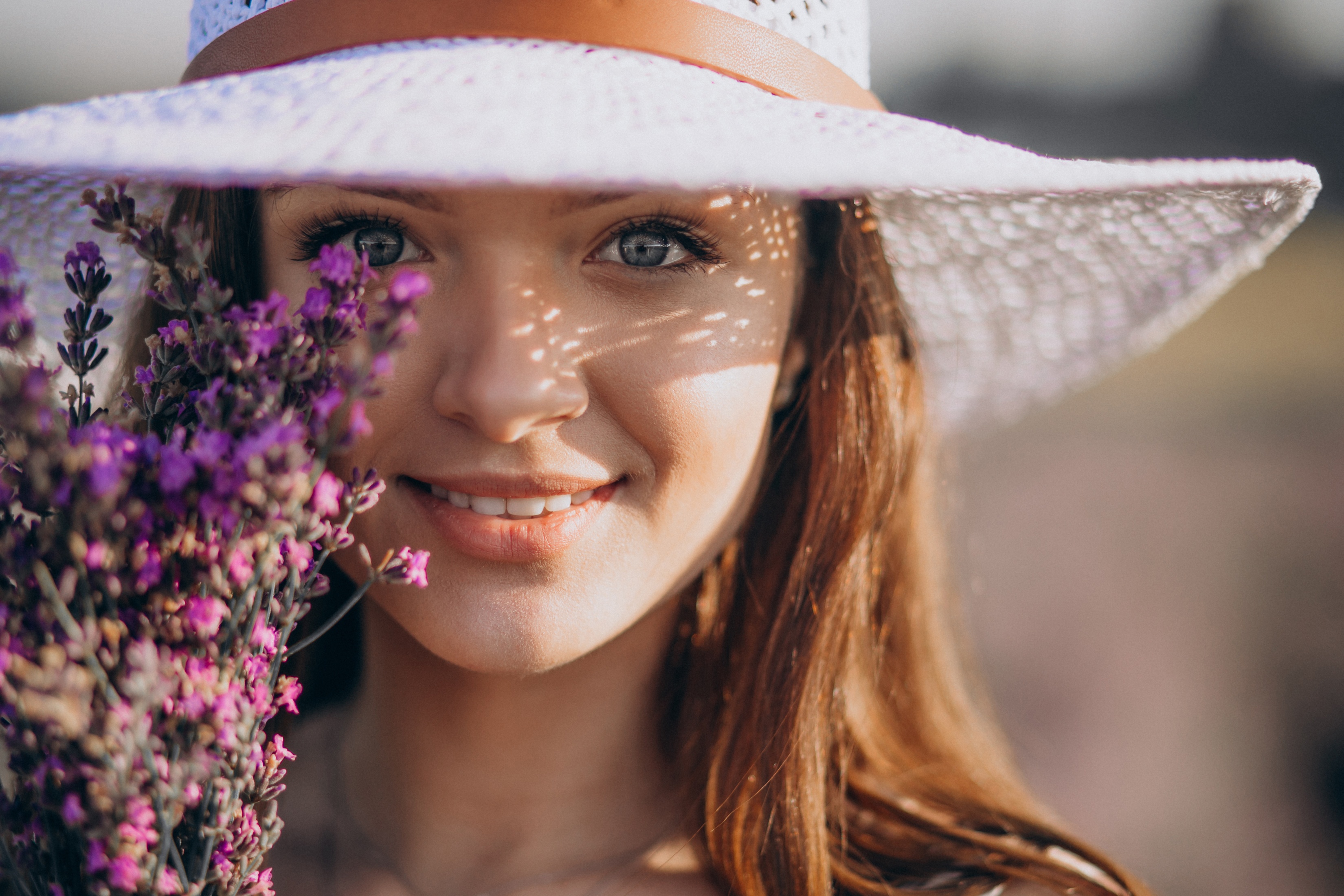 Radiant Model with Lavender – Stunning HD Wallpaper