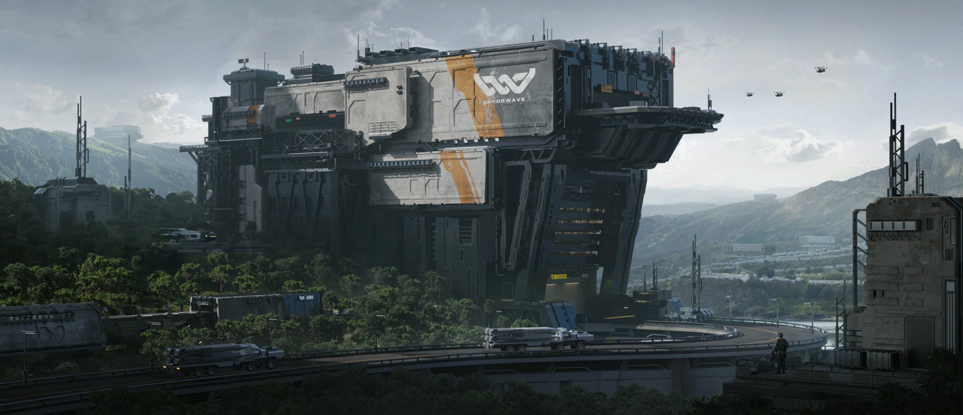 Download Sci Fi Structure HD Wallpaper