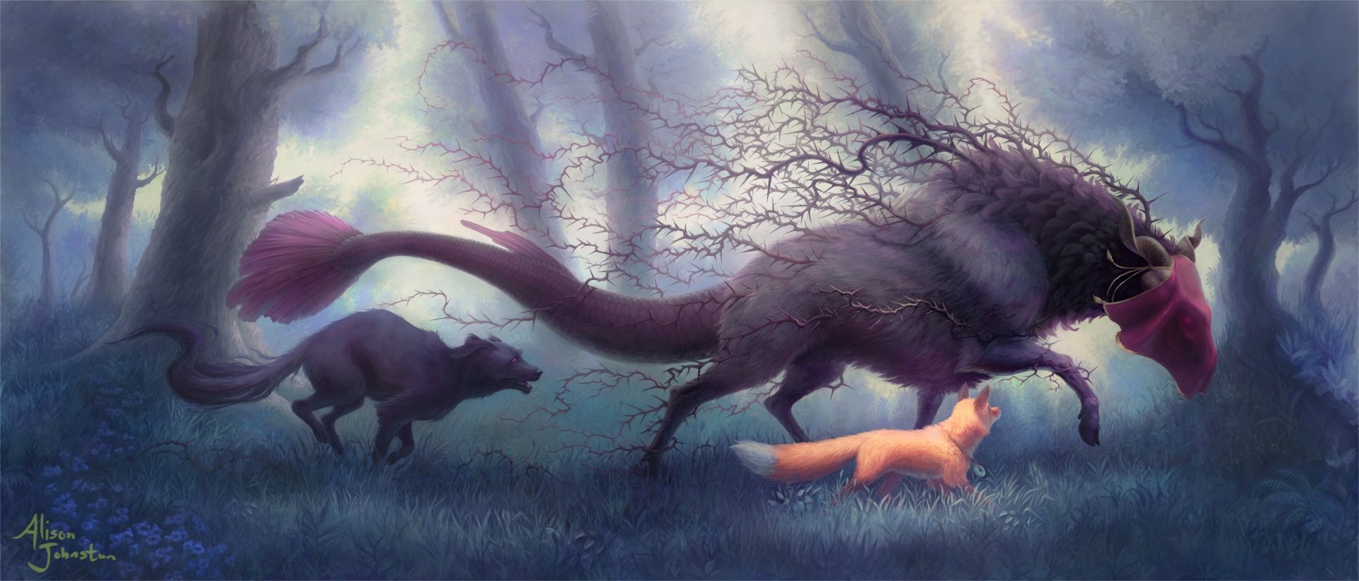 Download Fantasy Animal Fantasy Animal HD Wallpaper | 3946x1690 ...