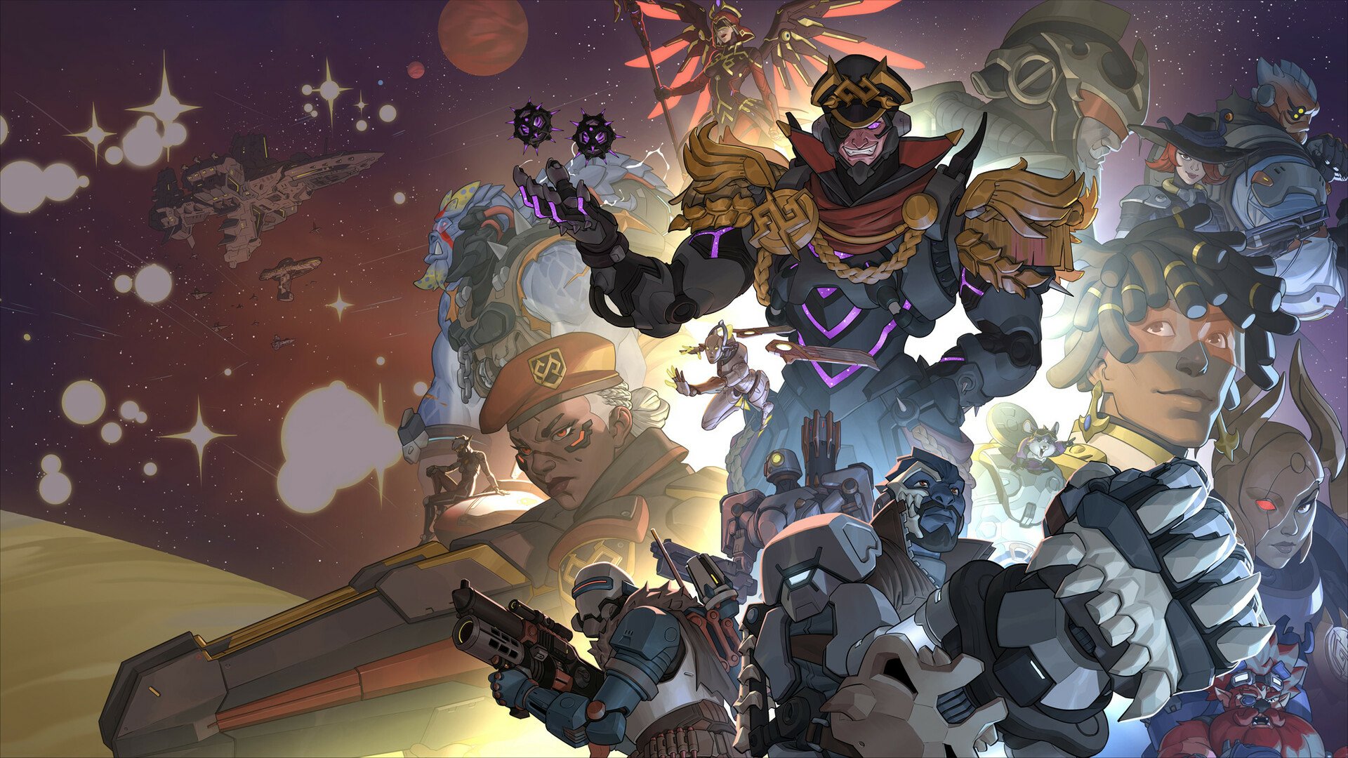 Overwatch Legends HD Wallpaper: Epic Heroes Unite in Battle by Nesskain HKS