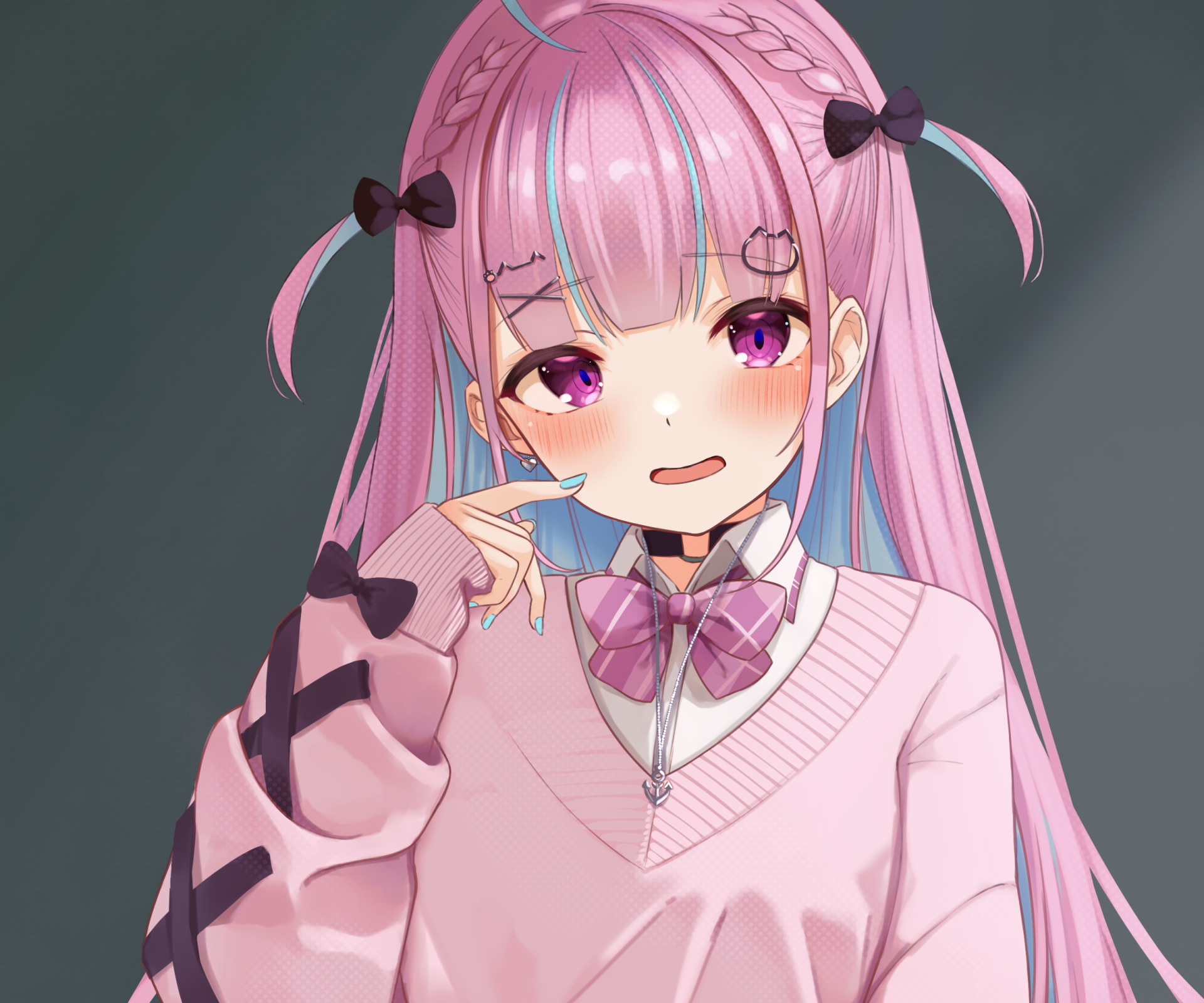 Download Hololive Minato Aqua Anime Virtual Youtuber HD Wallpaper