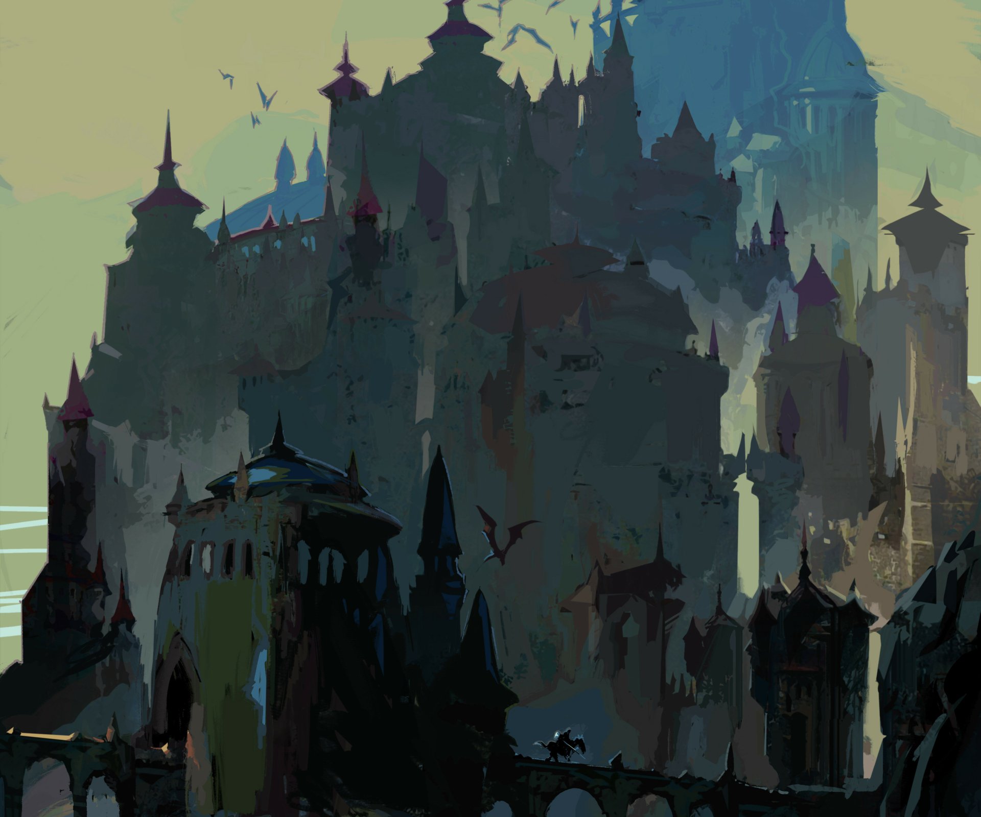 2K Quad HD Fantasy City — Twilight Citadel Wallpaper by Maxime ...