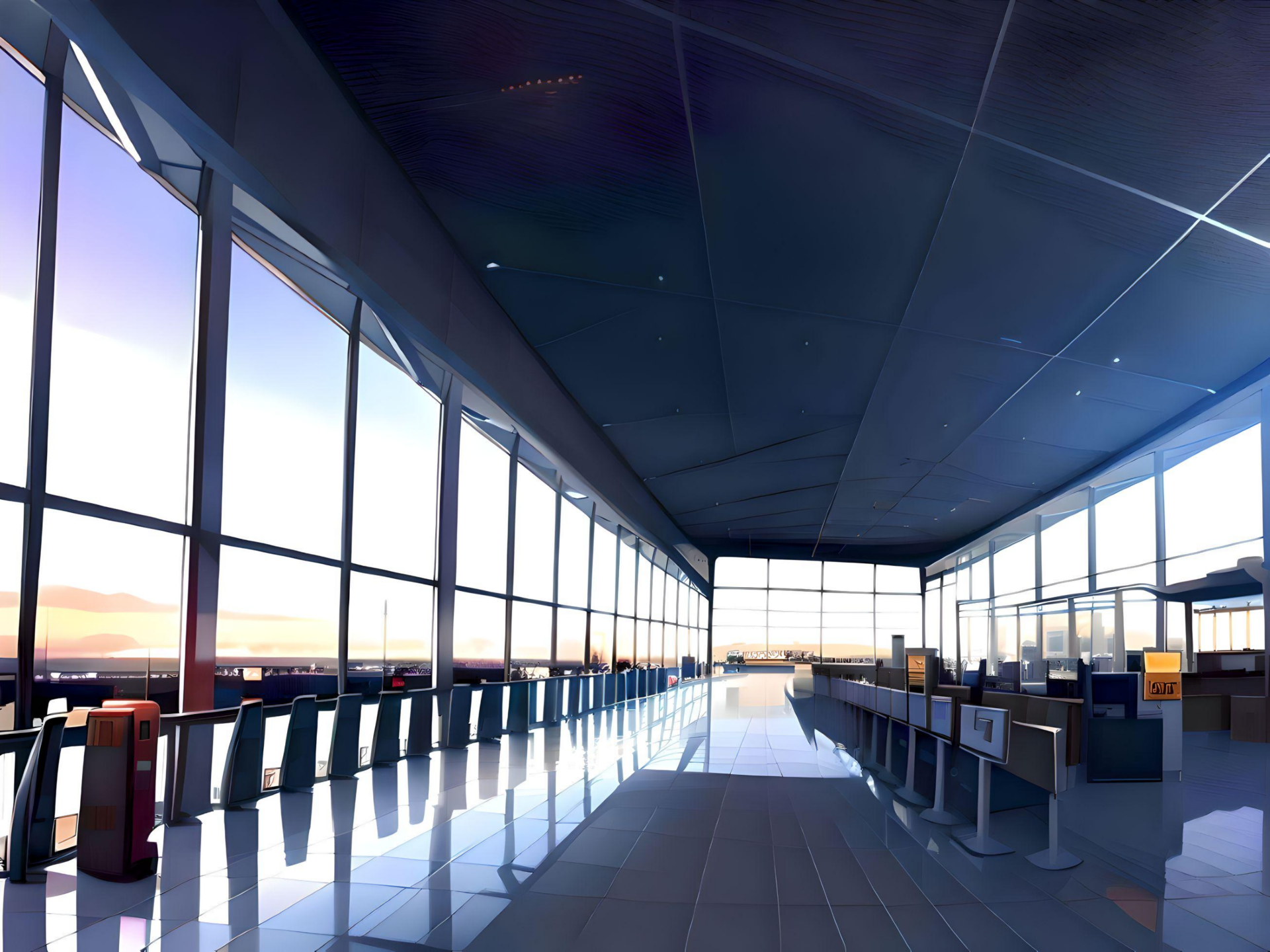 Inside an airport in the early evening by CptGui | 4000x3000 ...