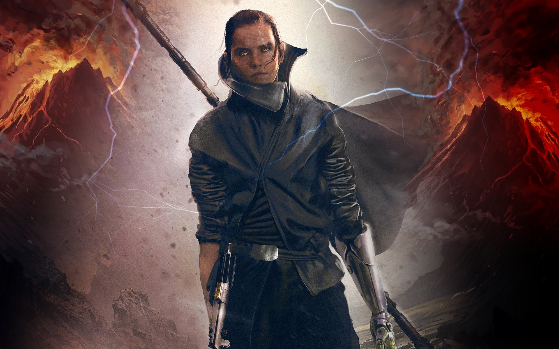 Rey of Star Wars: Epic Sci-Fi HD Wallpaper Featuring Daisy Ridley