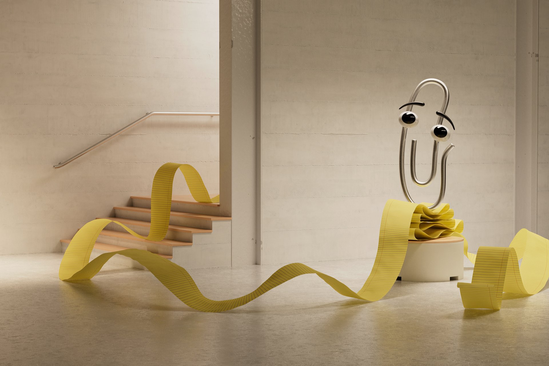 Clippy Reimagined: Microsoft Office Tech in Stunning 4K Ultra HD Wallpaper