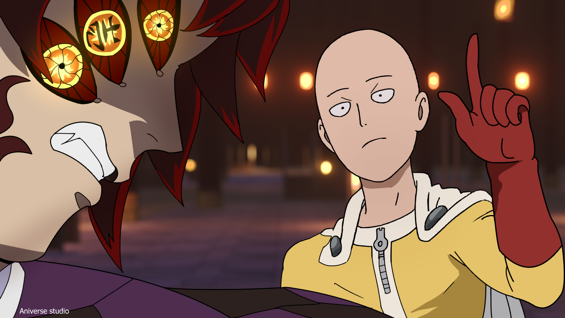 Download One-Punch Man Kokushibo (Demon Slayer) Saitama (One-Punch Man ...