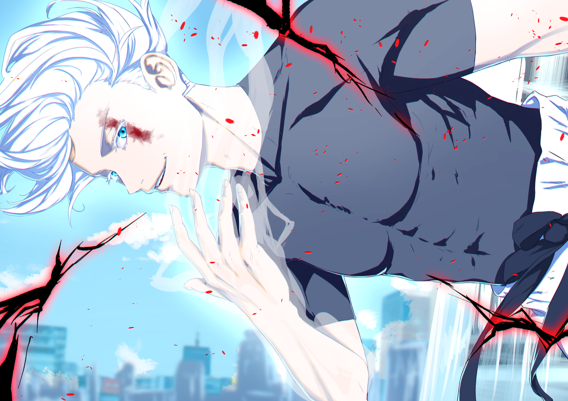 Satoru Gojo | Jujutsu Kaisen 4K Ultra HD Anime Wallpaper by 梅雨雲雀