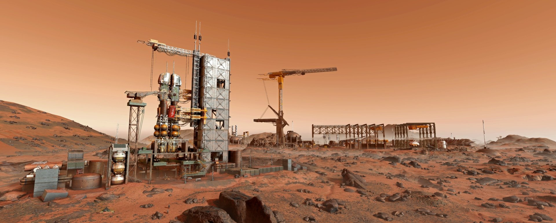 Starfield Spaceport HD Wallpaper - Cosmic Frontier Background