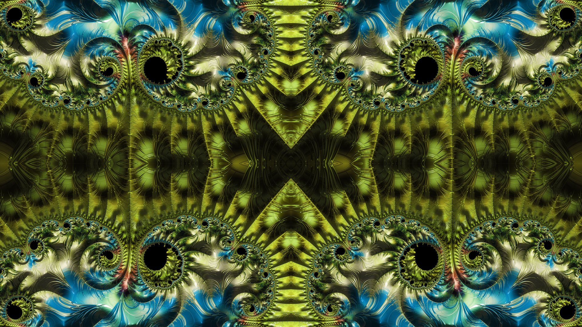 Trippy Psychedelic Fractal Wallpaper by Dr-Pen