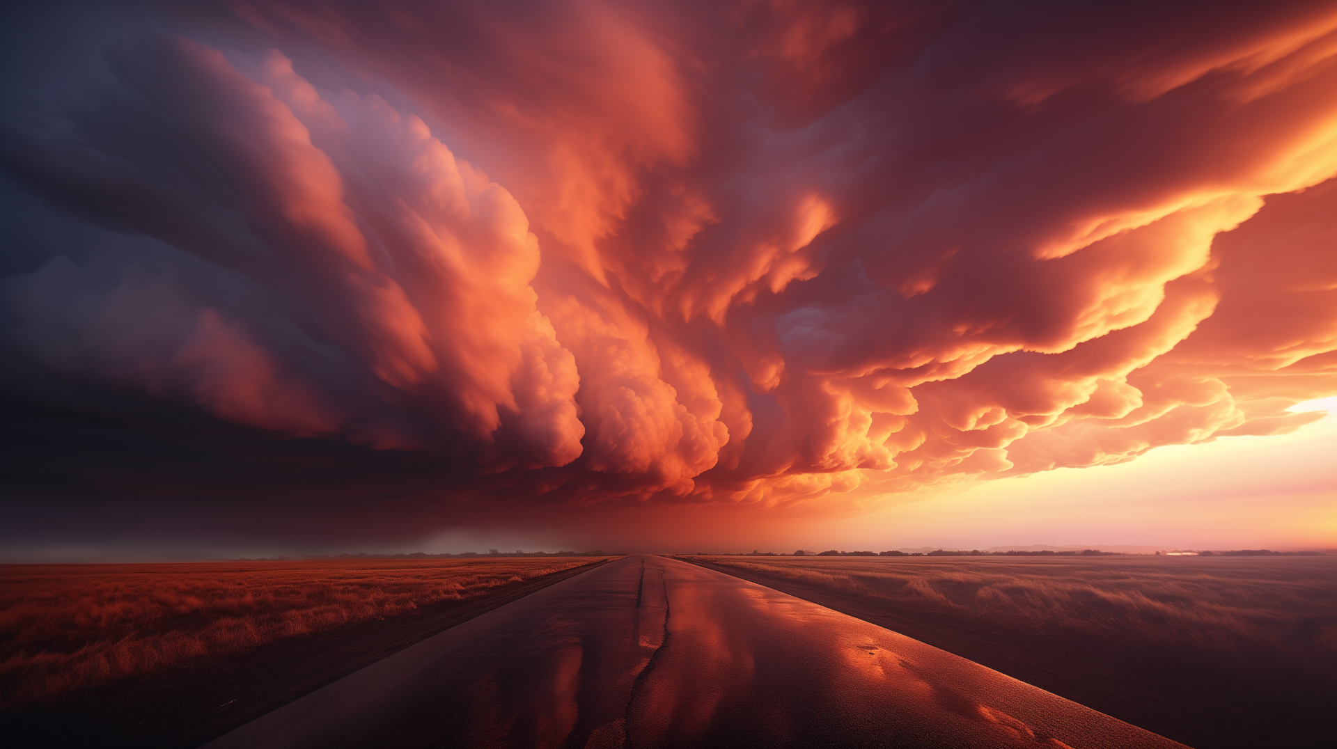 Majestic Cloudscape Road HD Wallpaper by Laxmonaut