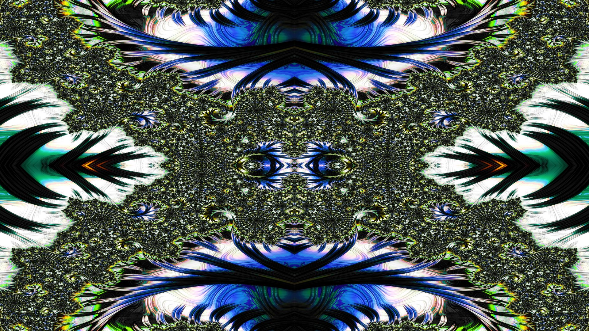 Trippy Psychedelic Fractal Wallpaper by Dr-Pen