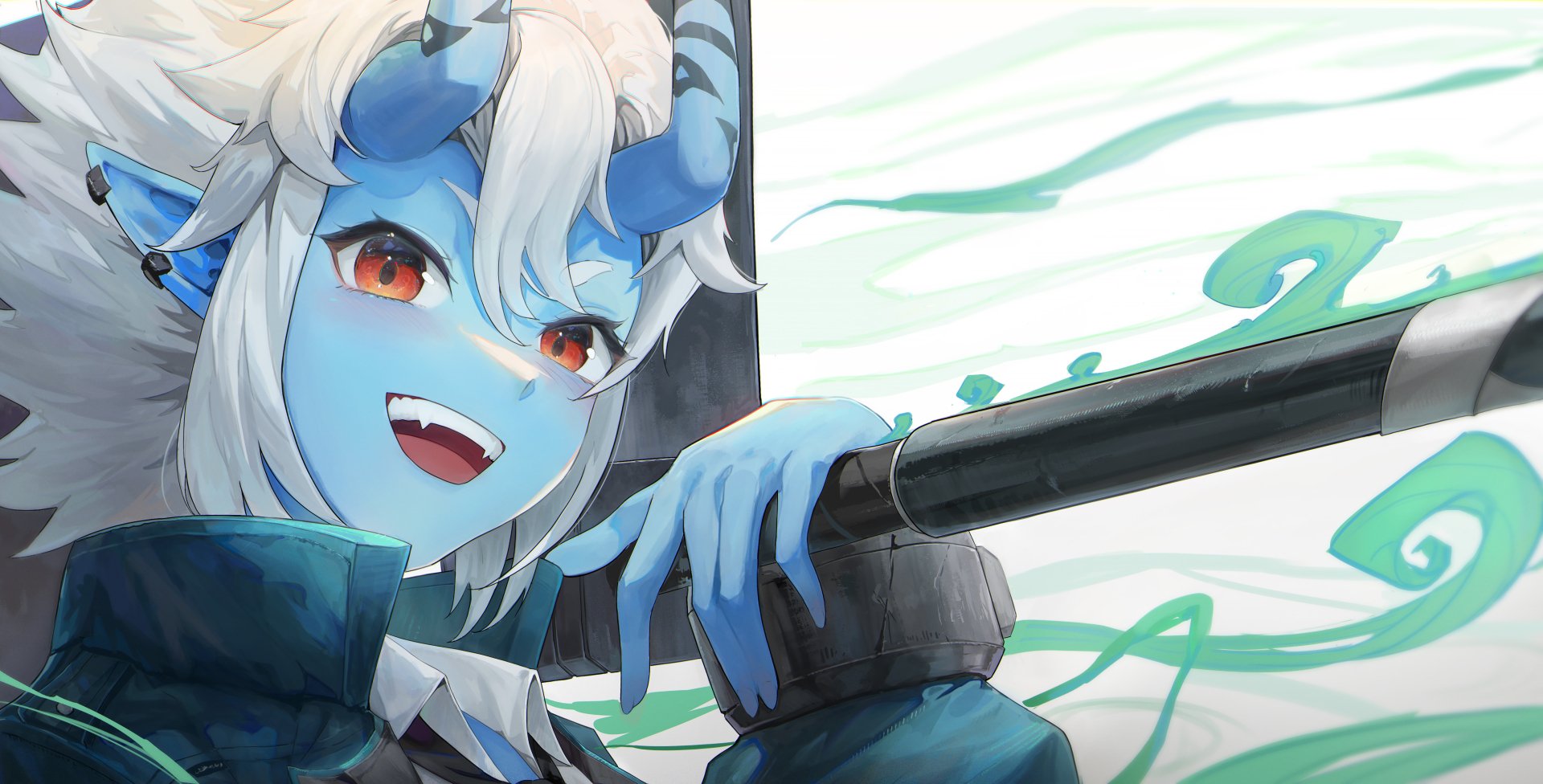 Soukaku Unleashed: 4K Zenless Zone Zero Epic Wallpaper by YonesDraws