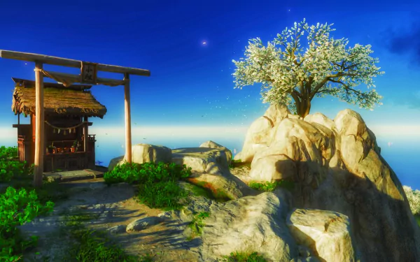 Black & White Japanese Tori Gate Desktop Customization! by Cybernetvork