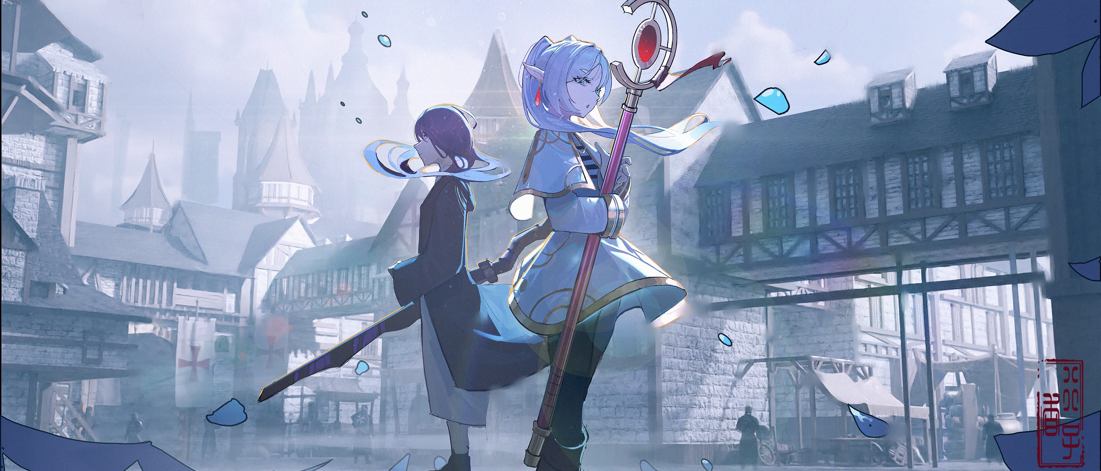 Fern & Frieren HD Wallpaper | Anime Art from Frieren: Beyond Journey's ...