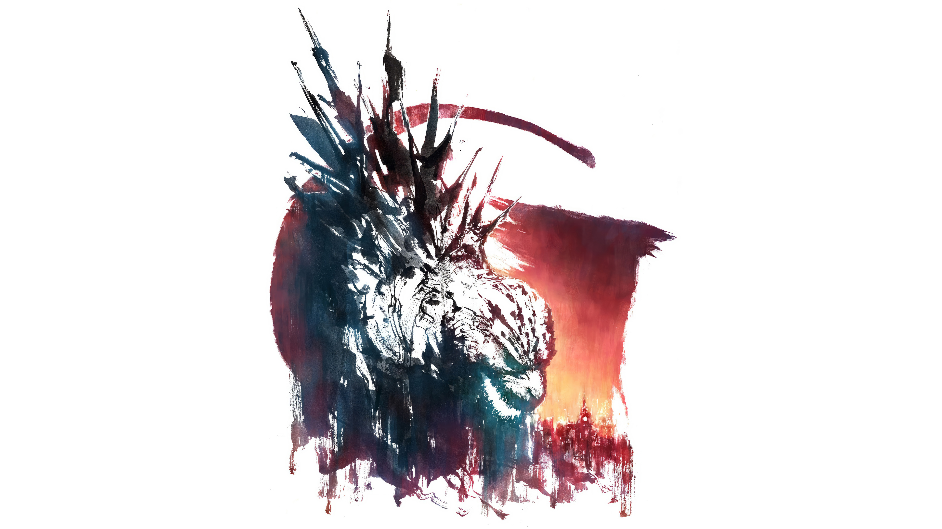 Abstract Godzilla-Inspired Artwork HD Wallpaper by TextlessPoster