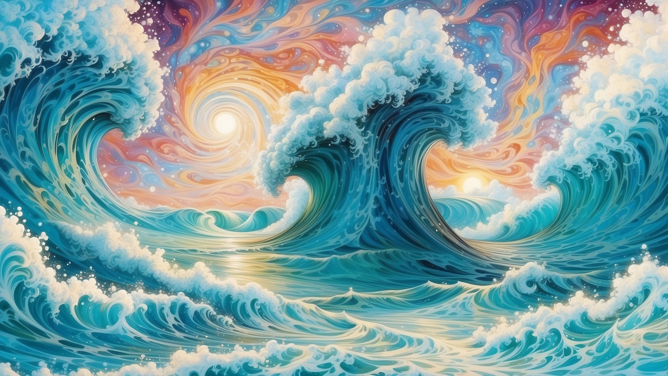 Trippy Ocean Wallpaper Cannon Beach, Haystack Rock, Hug Point OR