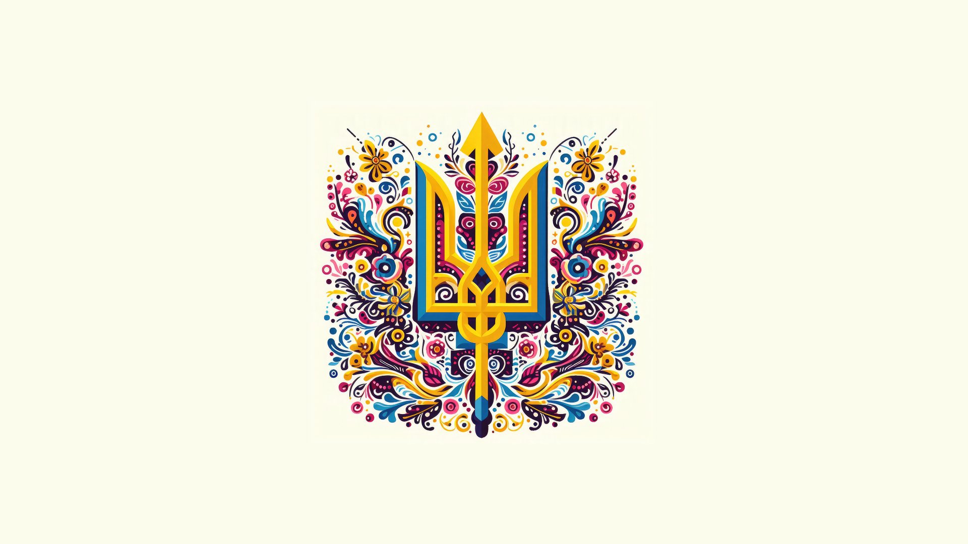 Ukraine's Vibrant Trident - Stunning 4K Ultra HD Wallpaper by HlibT