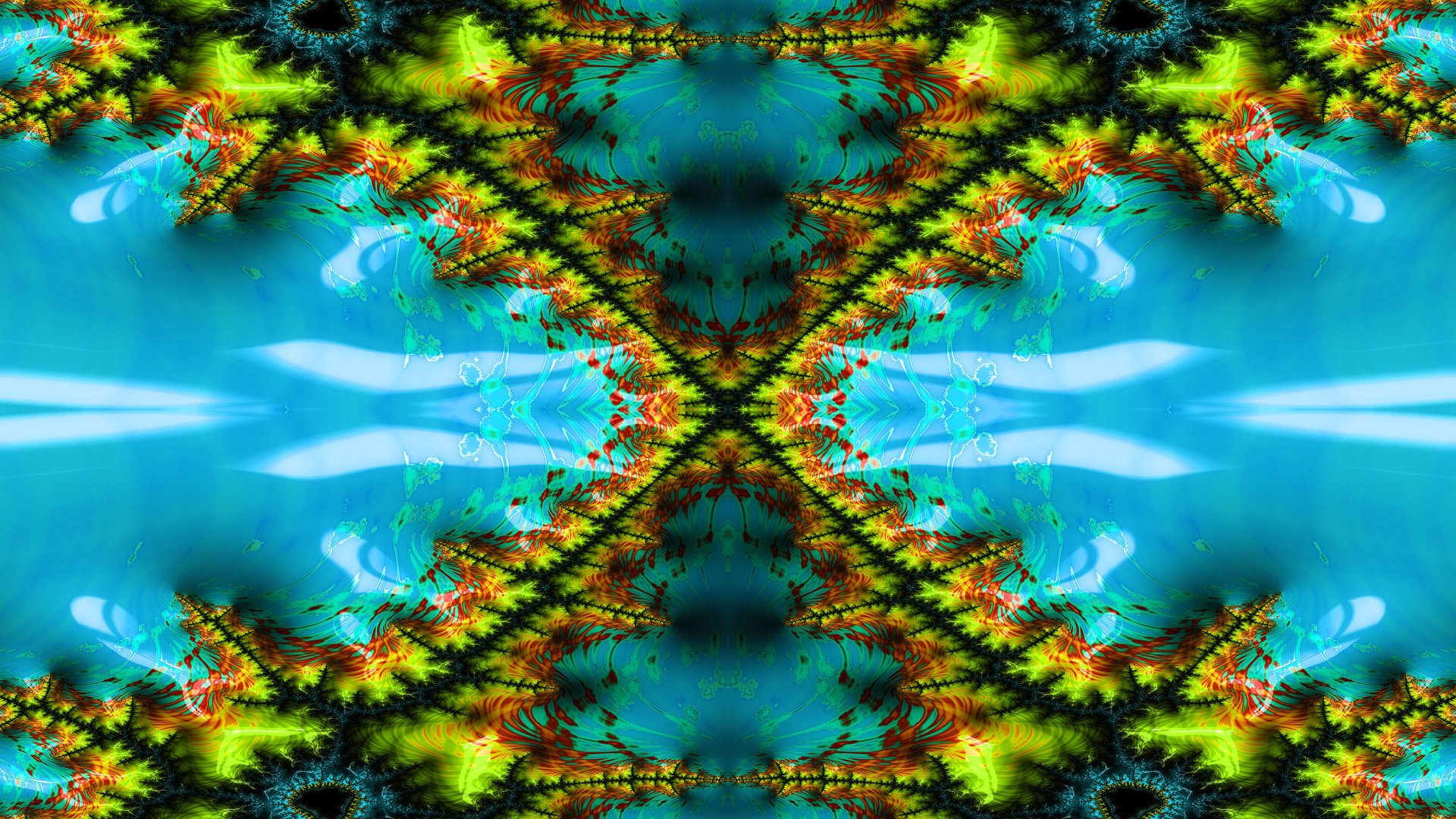 Trippy Psychedelic Fractal Wallpaper by Dr-Pen