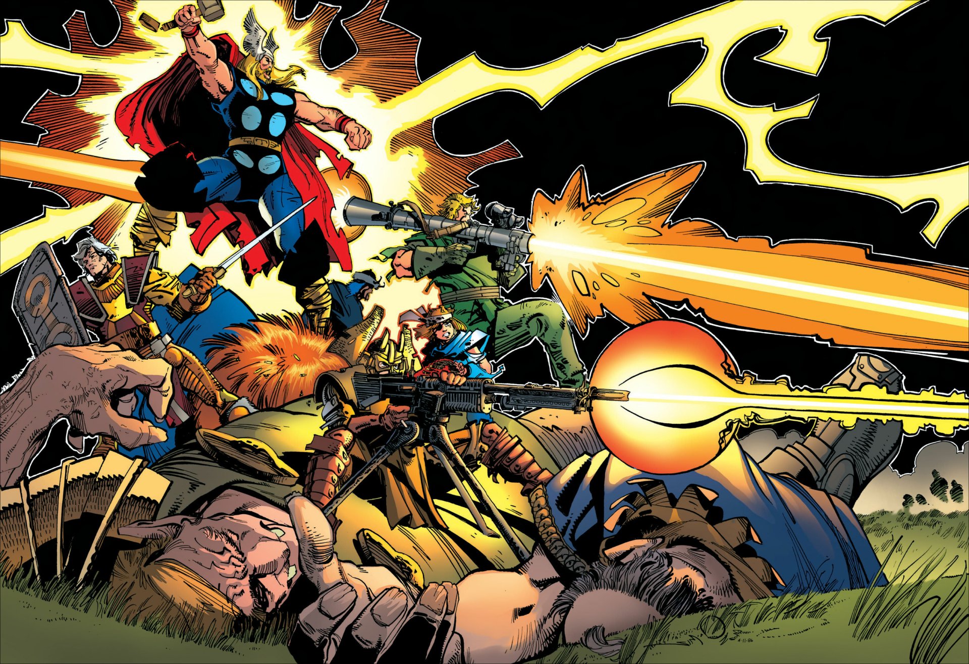 Download Comic Thor HD Wallpaper by Walt Simonson
