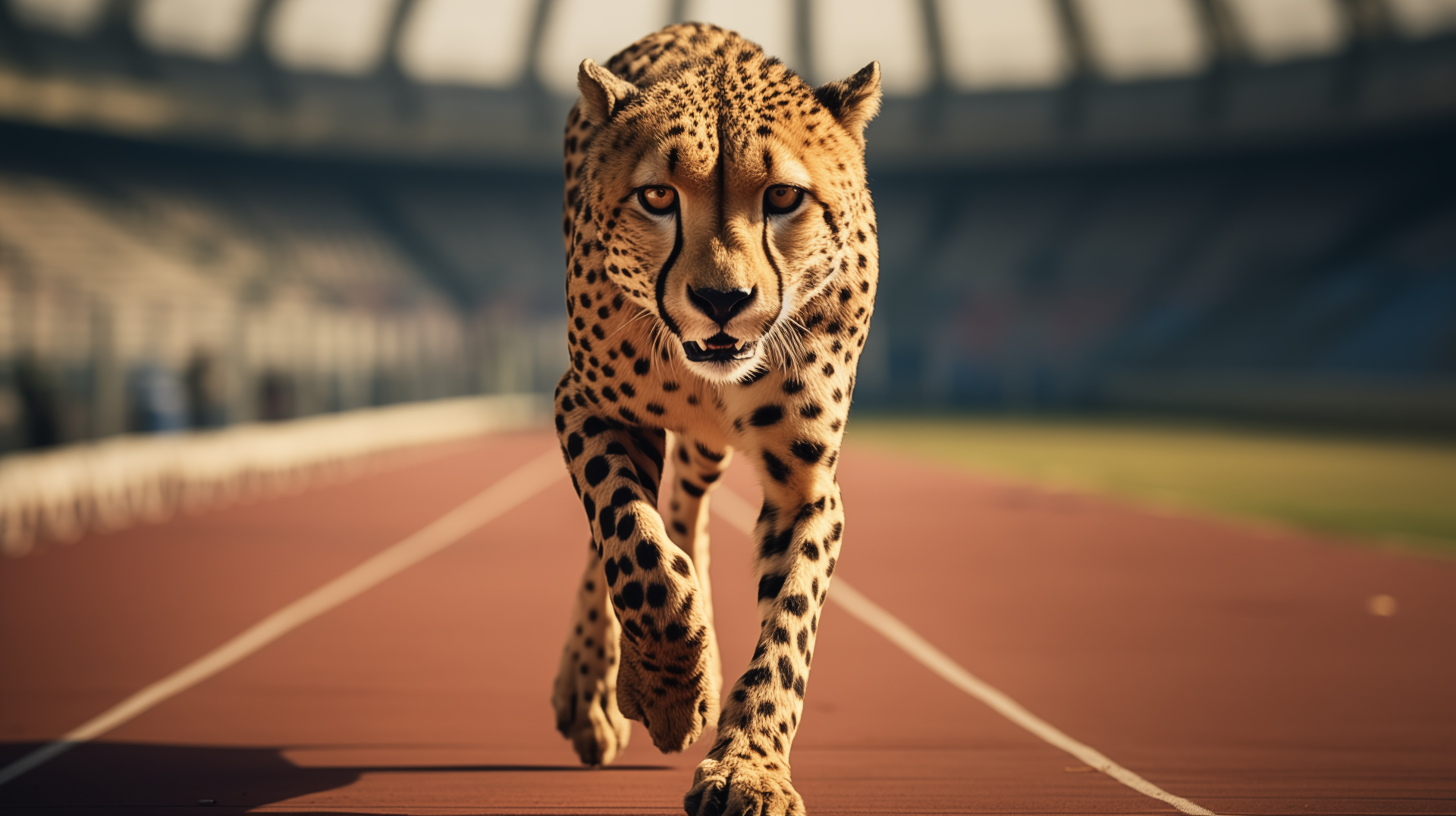 Cheetah Sprinting on Track HD Wallpaper by Laxmonaut