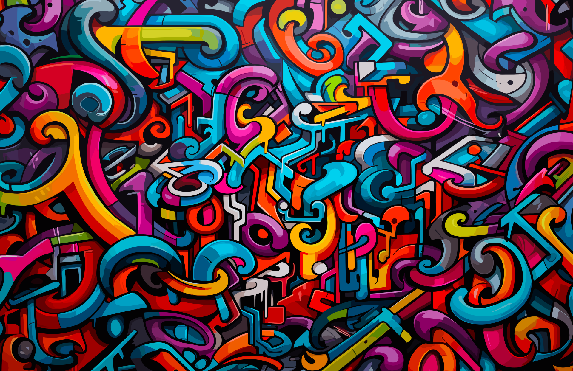 Chromatic Graffiti — AI Art 4K Wallpaper by Basic Apple Guy