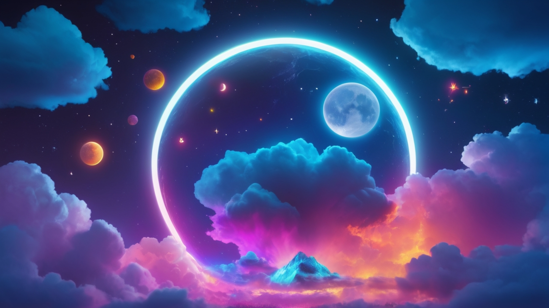 Neon Night Sky by AnimeHead