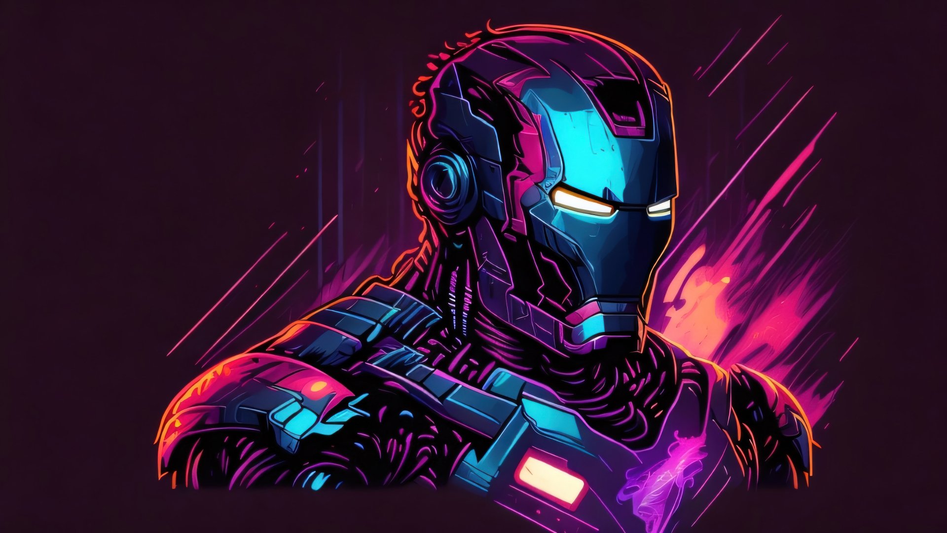 Iron Man Comic Art HD Wallpaper
