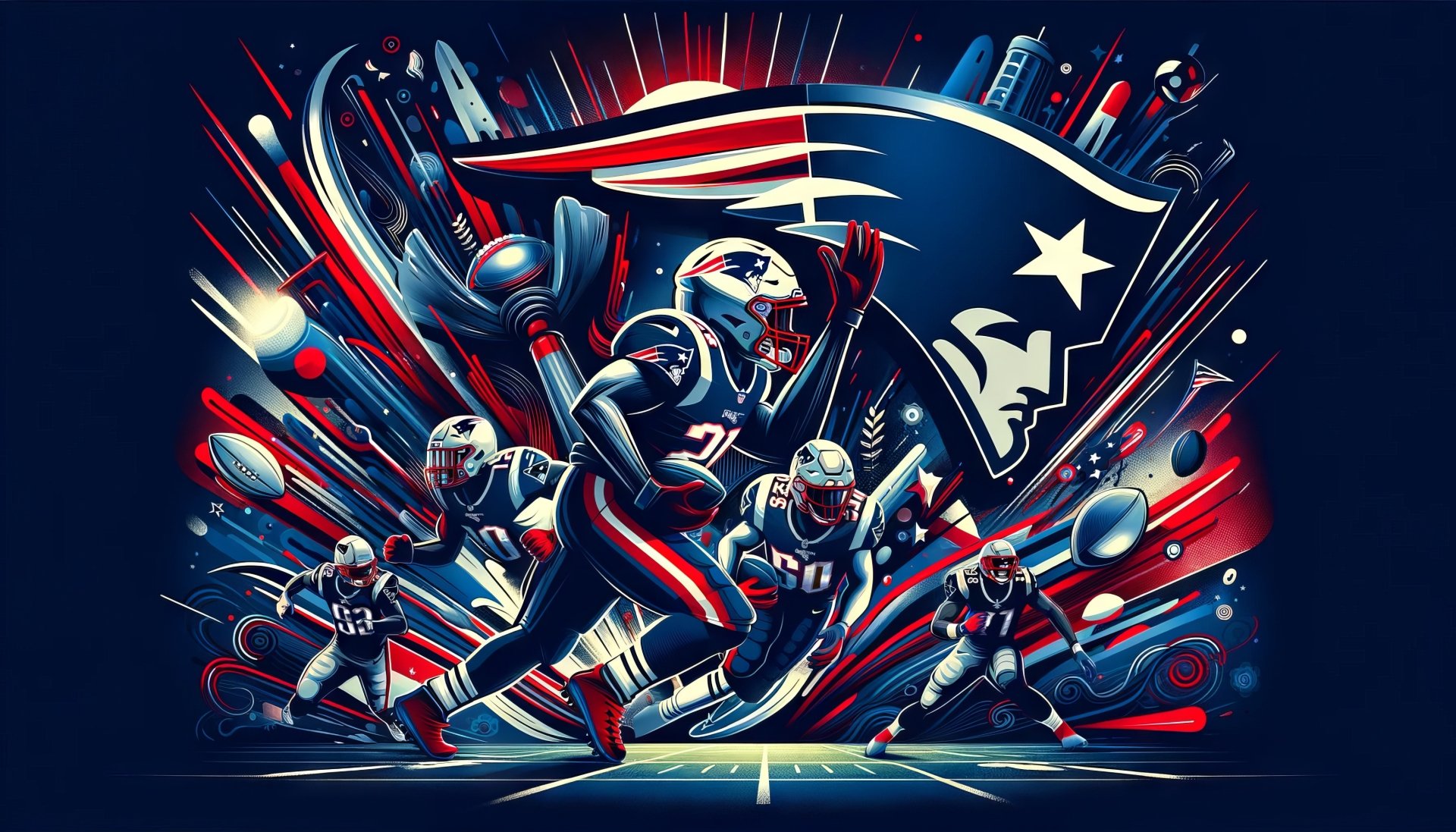 New England Patriots NFL Art Football Wallpaper by patrika