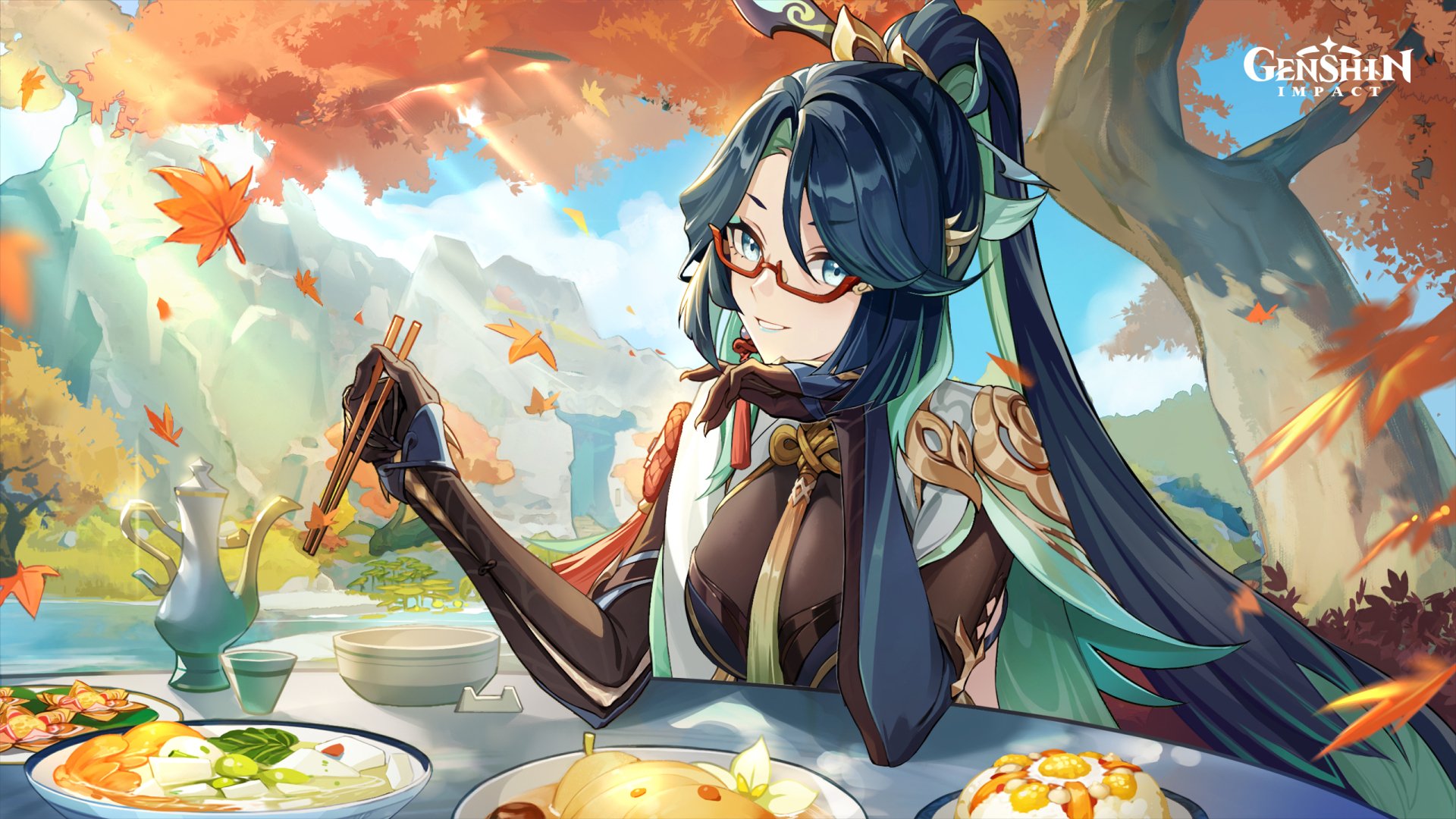 Xianyun's Autumn Tea — Genshin Impact 2K Quad HD Wallpaper