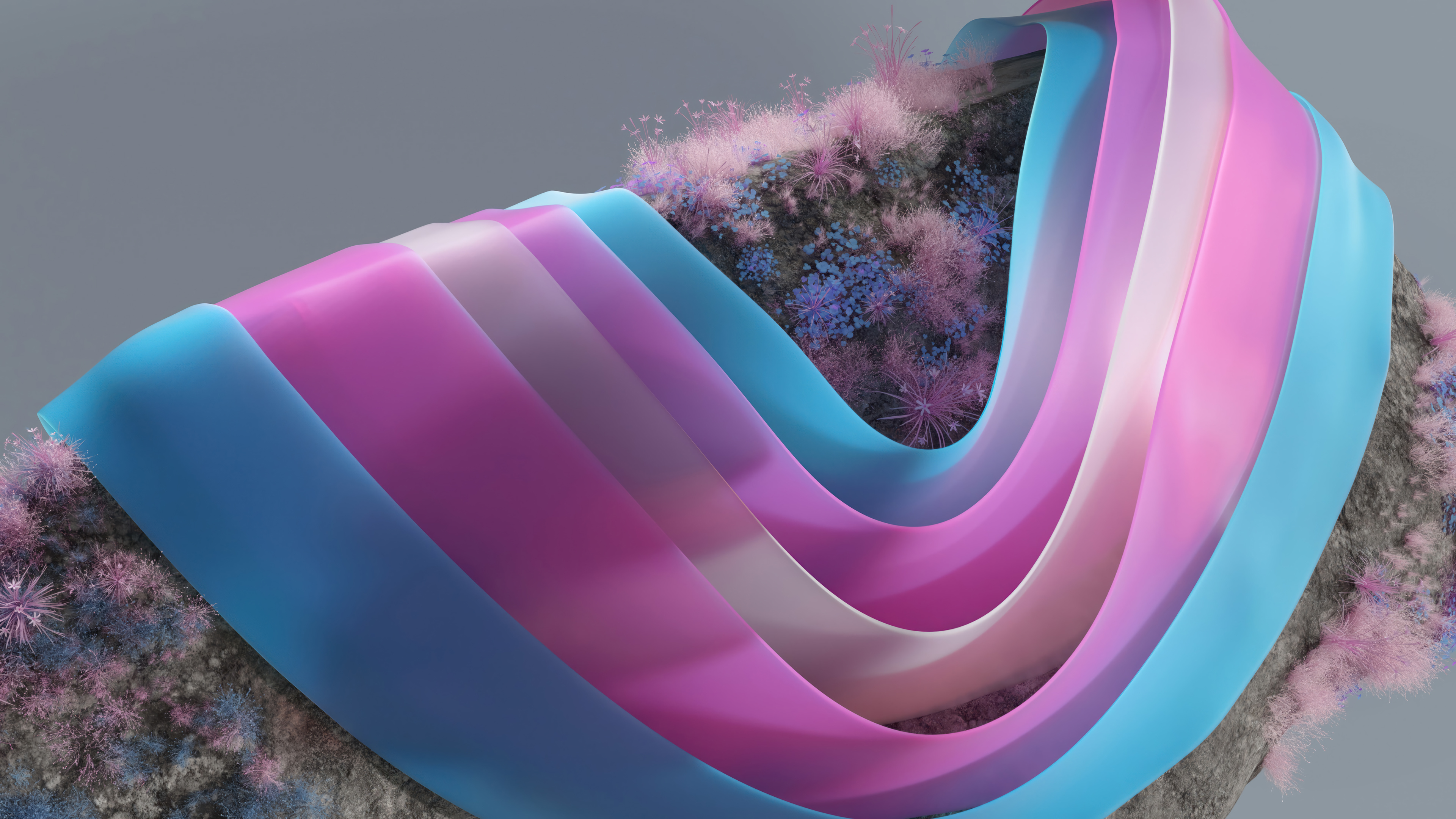 Pink Abstract Windows 11 HD Wallpaper - Tech Aesthetic Desktop Background