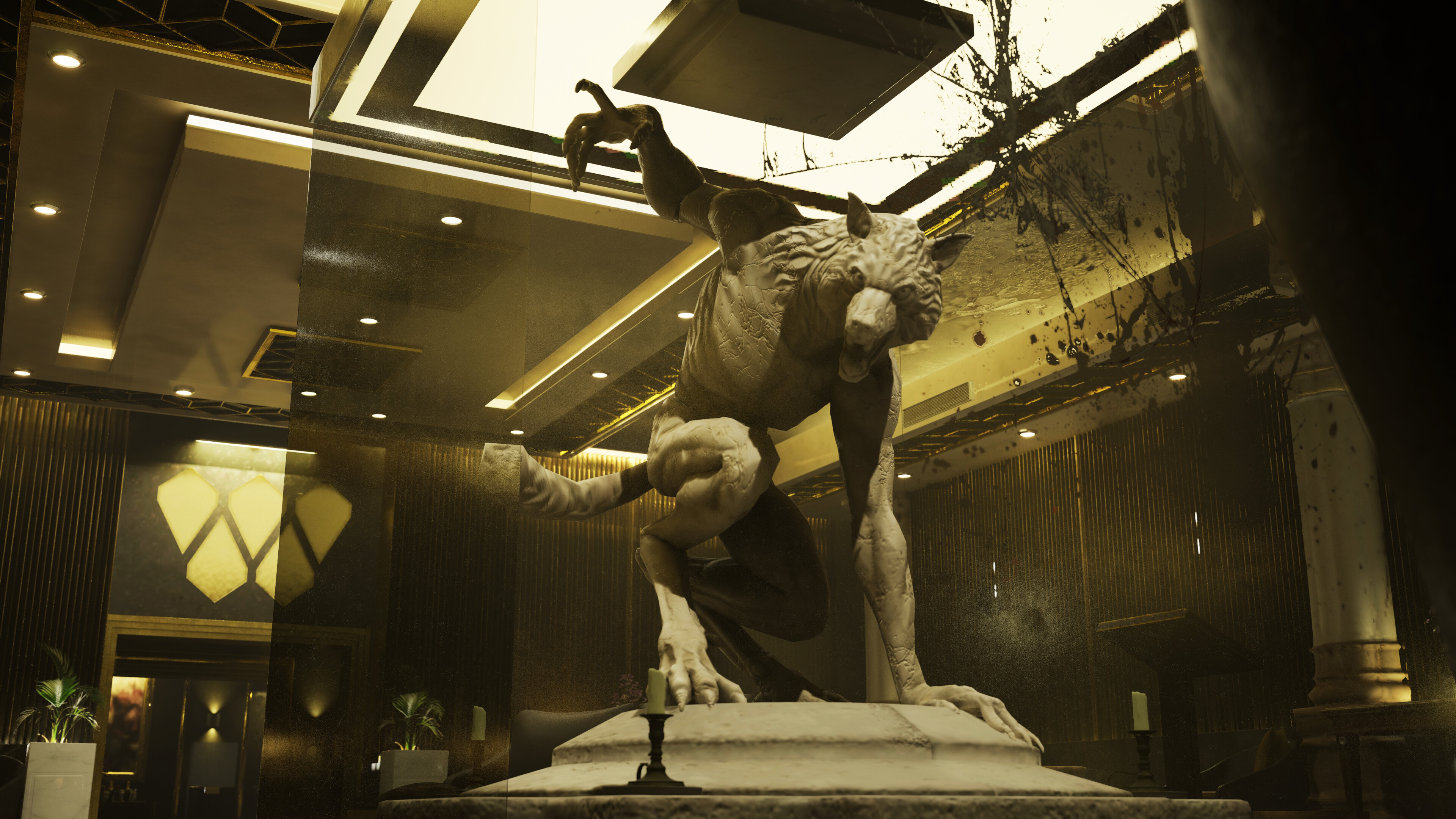 Deceit 2 Video Game HD Wallpaper - Mysterious Statue Theme