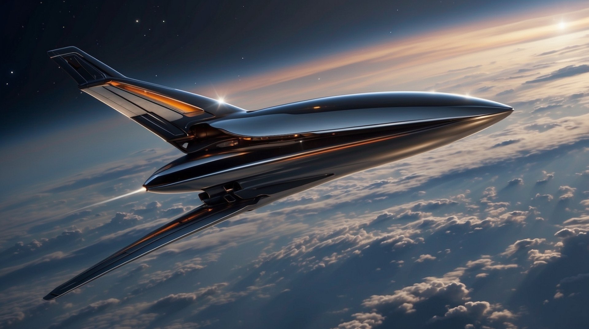 Futuristic Aircraft by AnimeHead | 2000x1120 | Wallpaper Abyss