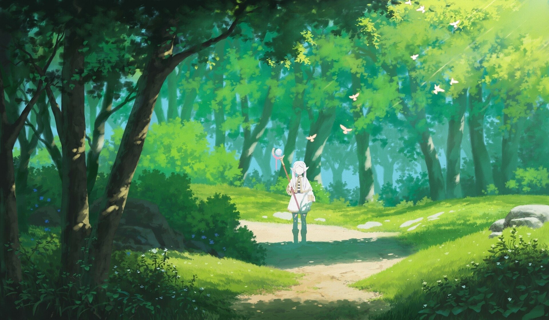 HD Anime Wallpaper: Frieren’s Tranquil Journey Beyond the End by Pigsomedom
