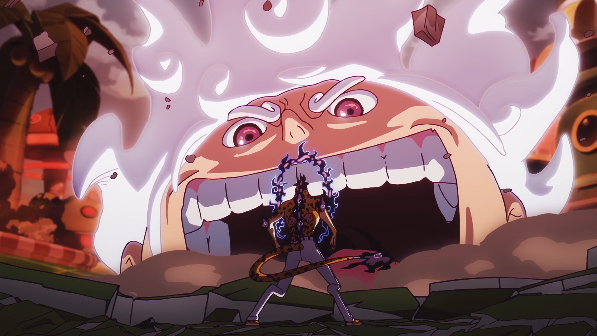 Download Anime One Piece Rob Lucci Monkey D. Luffy Gear 5 (One Piece ...