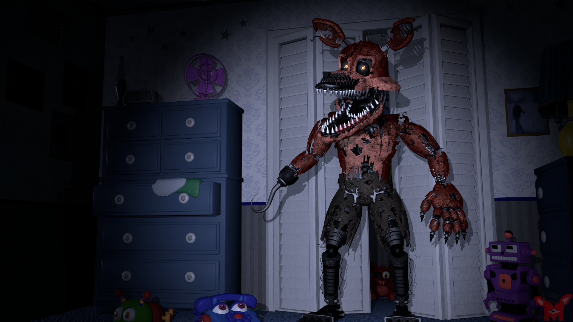Fanf 4 Nightmare Foxy Wallpaper