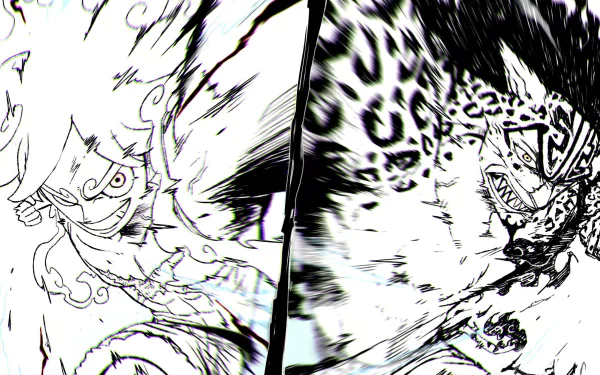 4K Ultra HD One Piece Showdown: Luffy Gear 5 vs Rob Lucci Epic Clash