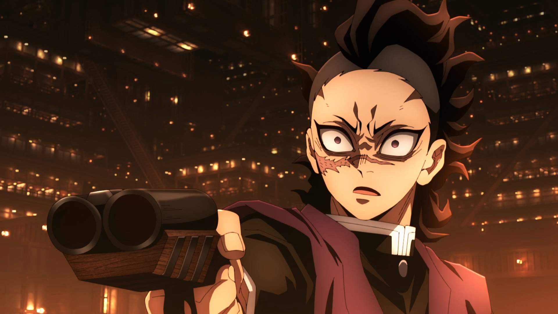 Genya Shinazugawa in Action | Demon Slayer HD Wallpaper