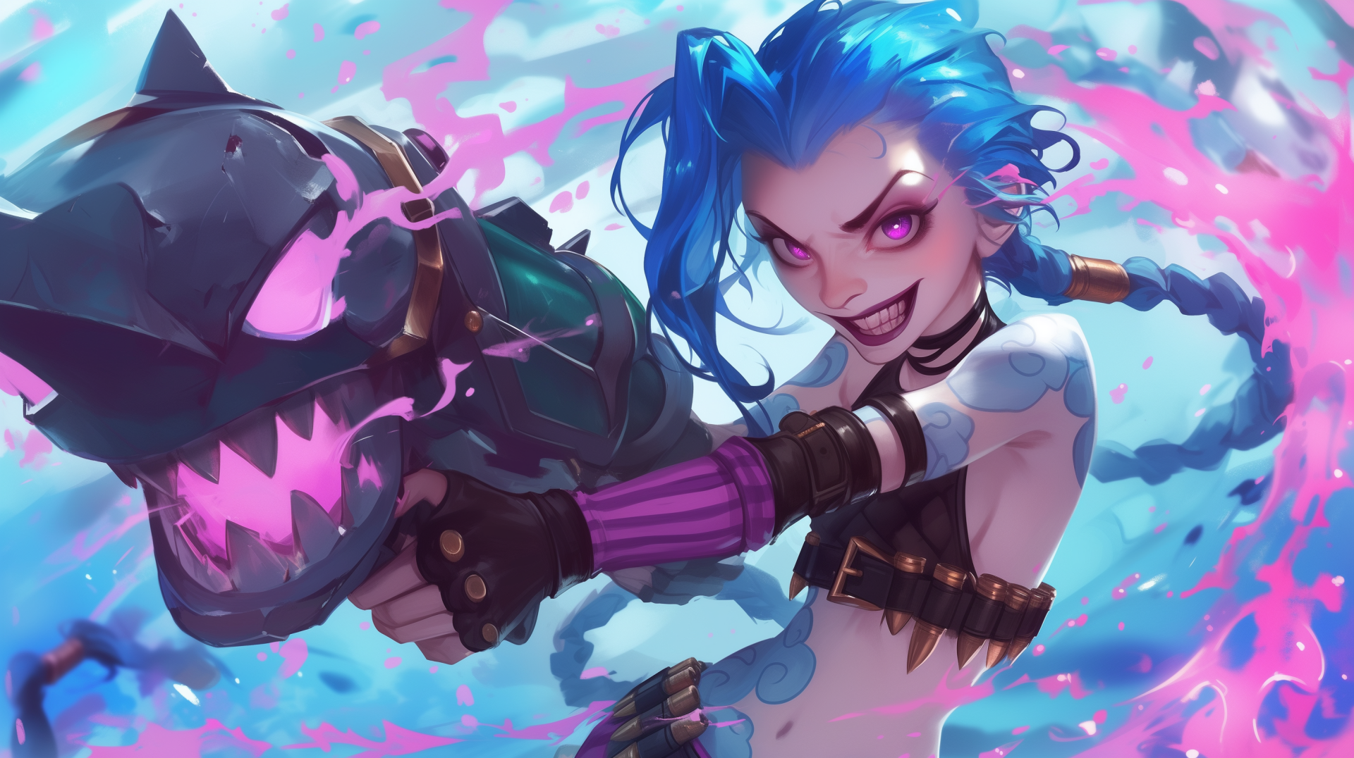 Jinx Unleashed - League of Legends HD Wallpaper by patrika | 2912x1632 ...