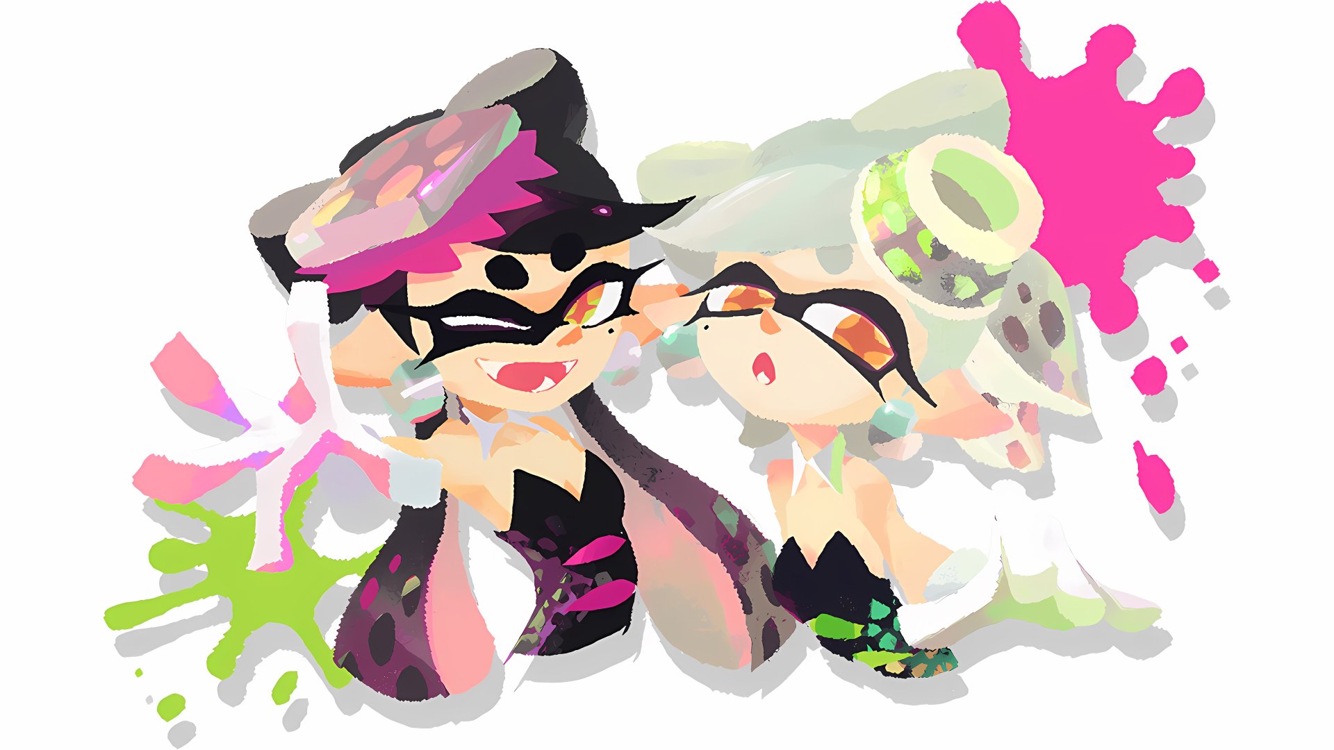 Splatoon 4K Ultra HD Vibrant Inkling Duo Wallpaper