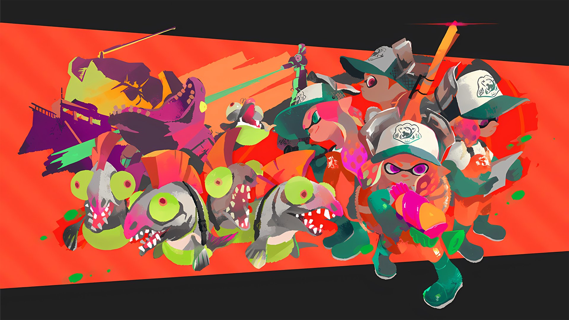 Splatoon 2: Vibrant 4K Ultra HD Battle Splash Wallpaper