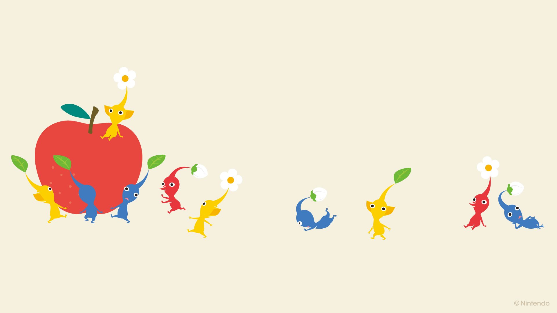 Pikmin HD Wallpaper: Colorful Adventure in a Tiny World