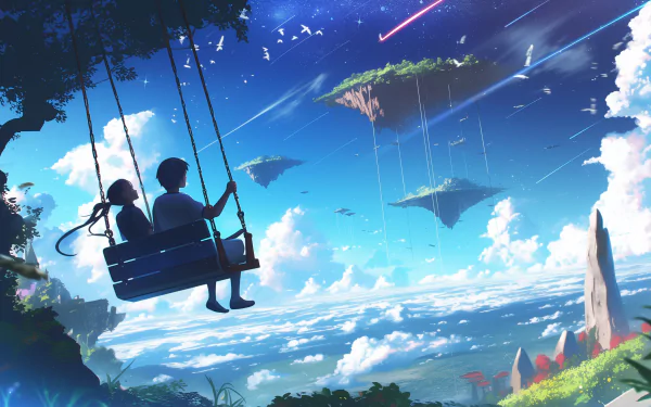 Enchanted Swing in the Forest - HD Wallpaper