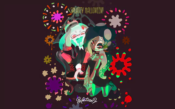 Inkling Action - Splatoon 2 HD Wallpaper