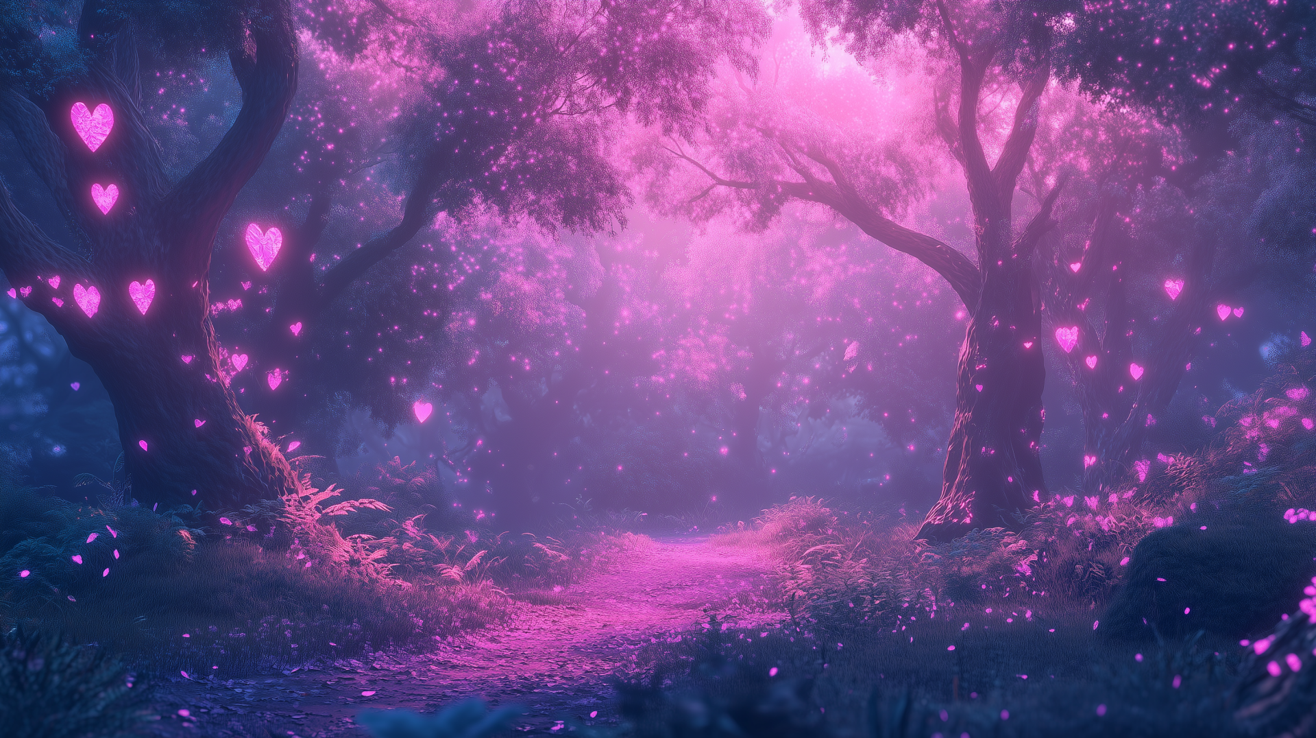 Enchanting HD Wallpaper of a Magical Forest by robokoboto