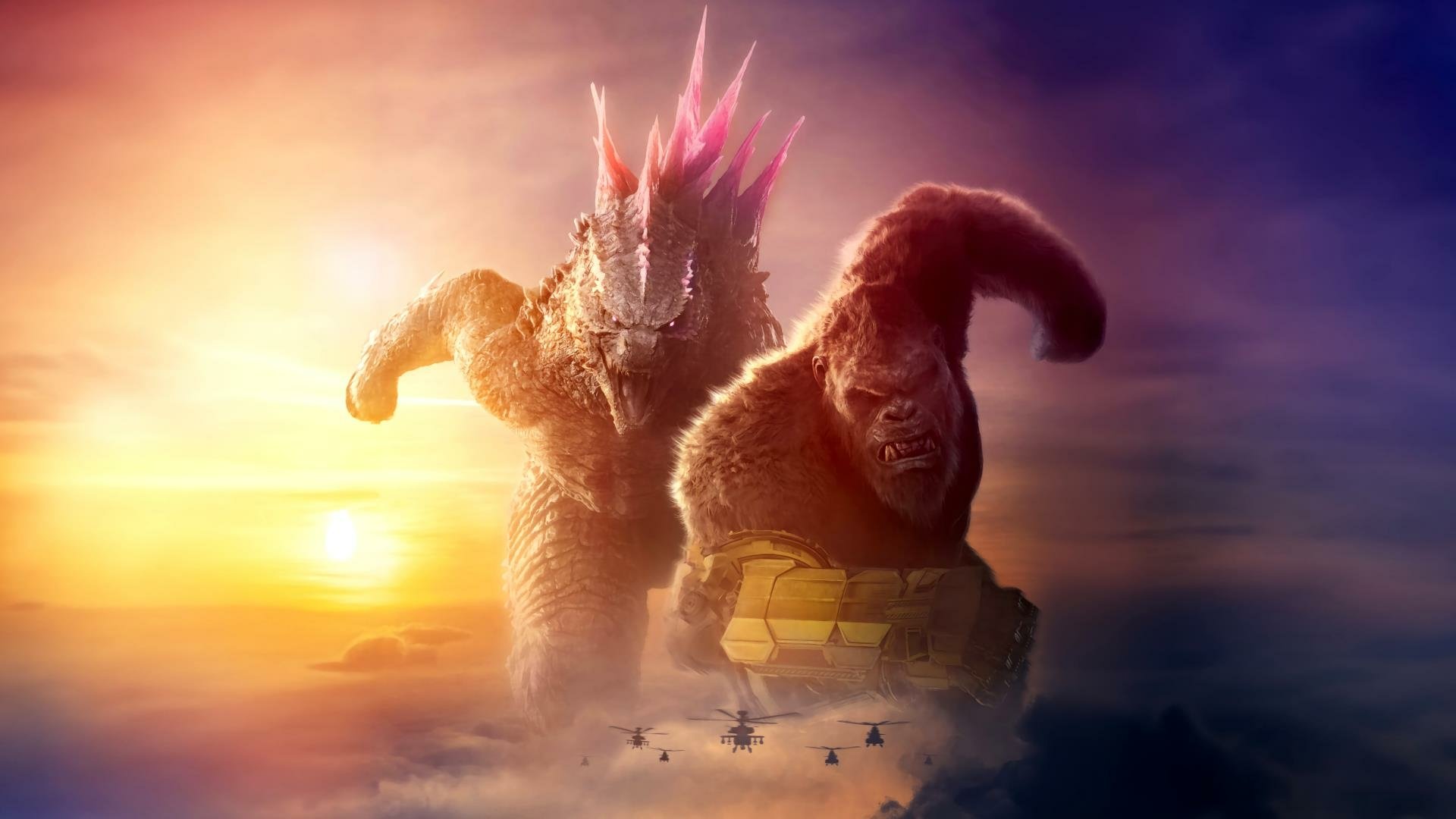 Epic Clash: Godzilla vs Kong HD Monsterverse Wallpaper